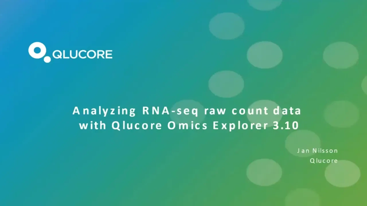 Qlucore Omics Explorer Analyzing Rna Seq Raw Count Data Qlucore